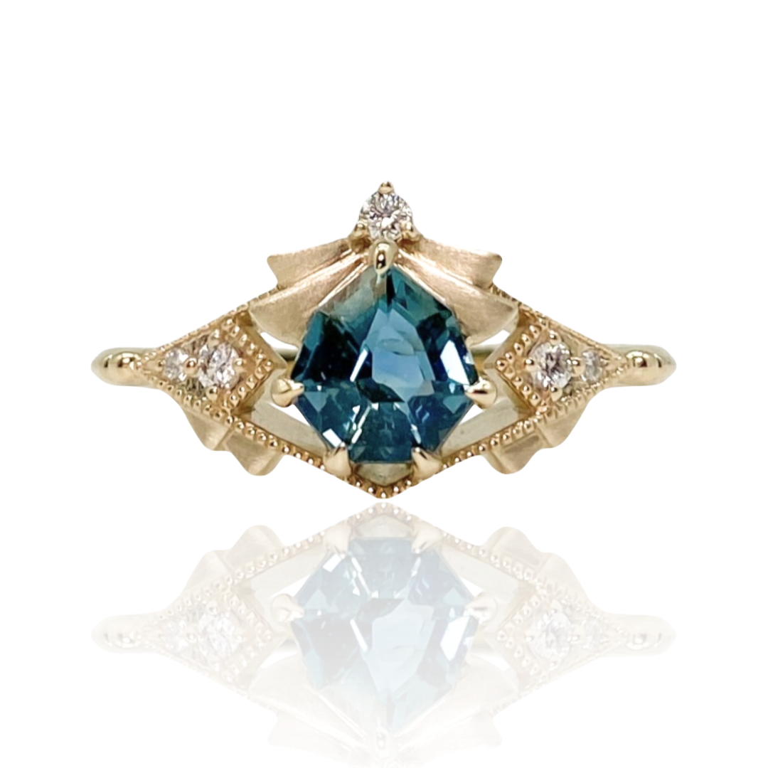 "Pagoda" Sapphire Engagement Ring | Dime & Regal